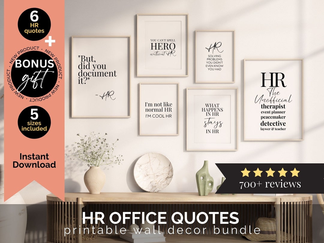 HR Office Decor for Women Office Wall Art Human Resources - Etsy