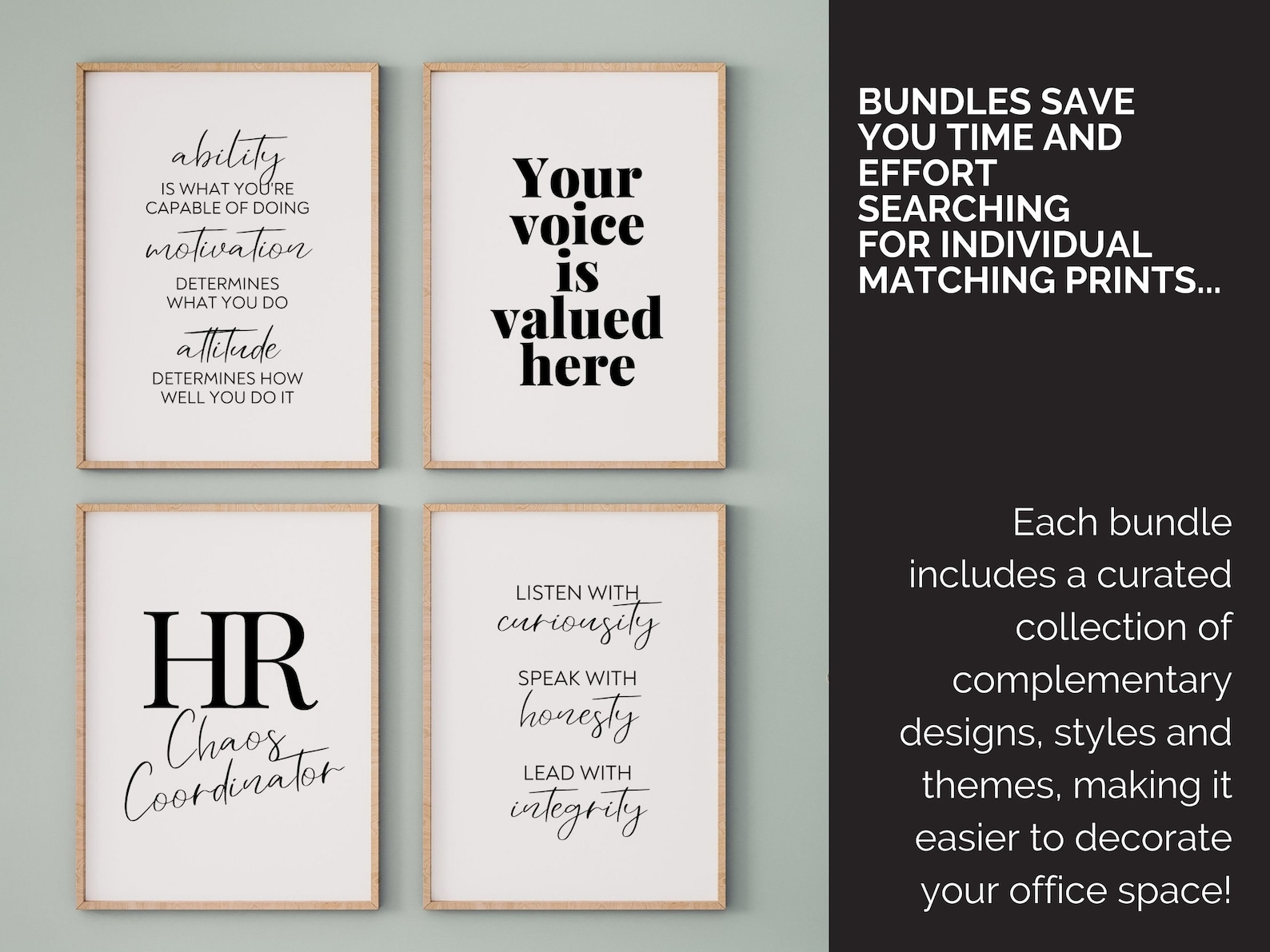 HR Office Decor for Women Office Wall Art Human Resources Funny Quote ...