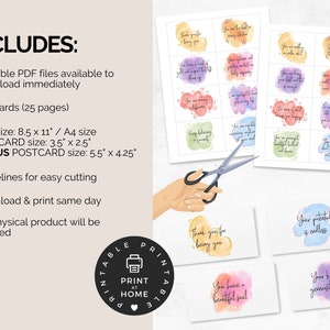 Notes of Encouragement Cards Inspirational Quote Cards Positive ...