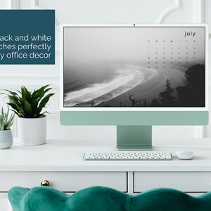 2024 Desktop Calendar Wallpaper, Digital Calendar Desktop, Dark Theme ...