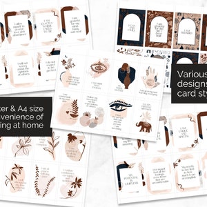Boho Affirmation Cards Printable Set Inspirational Quote Cards for ...