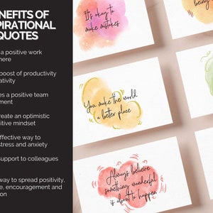 Notes of Encouragement Cards Inspirational Quote Cards Positive ...