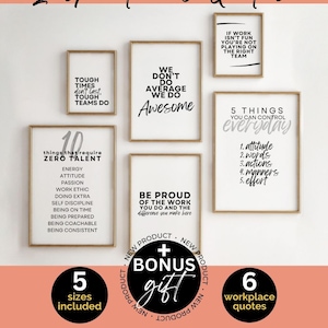 Motivational Posters for Office Wall Art Teamwork Wall Decor Bundle ...