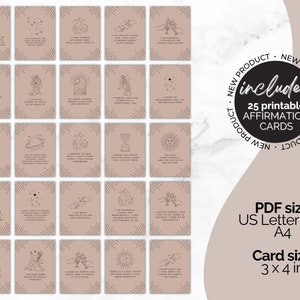 Self Love Affirmation Cards, Self Worth Affirmation Deck, Printable ...