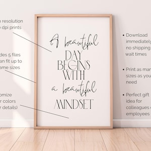 Digital Print for Office Wall Art Set of 3 Inspirational Prints Growth ...