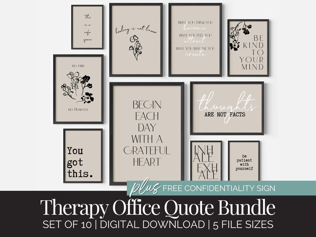 Therapy Office Decor Printable Counseling Office Art Women Mental ...