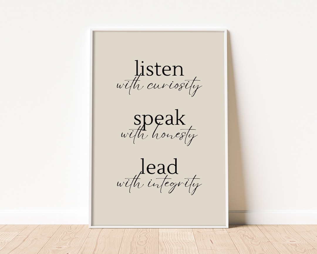 Leadership Quote Wall Art Office Decor Women Inspirational - Etsy