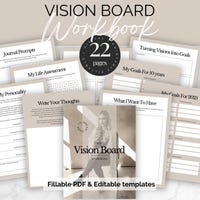 Vision Board Worksheet Printable, Goal Setting Worksheet, Printable ...