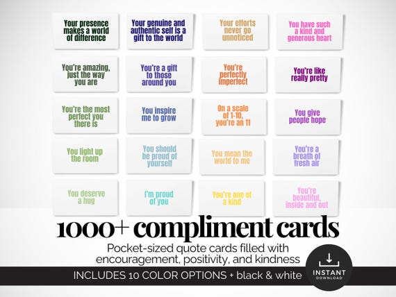 Printable Mini Note Cards