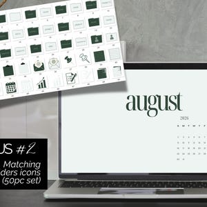 Green Desktop Wallpaper Monthly Calendar 2026 Digital Desktop Wallpaper ...