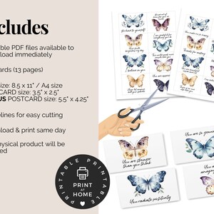 Butterfly Motivational Quote Cards, Encouraging Words for Students ...