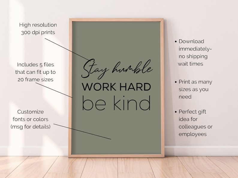 Earth Tone Wall Art for Office, Workplace Motivation Quotes, Breakroom ...