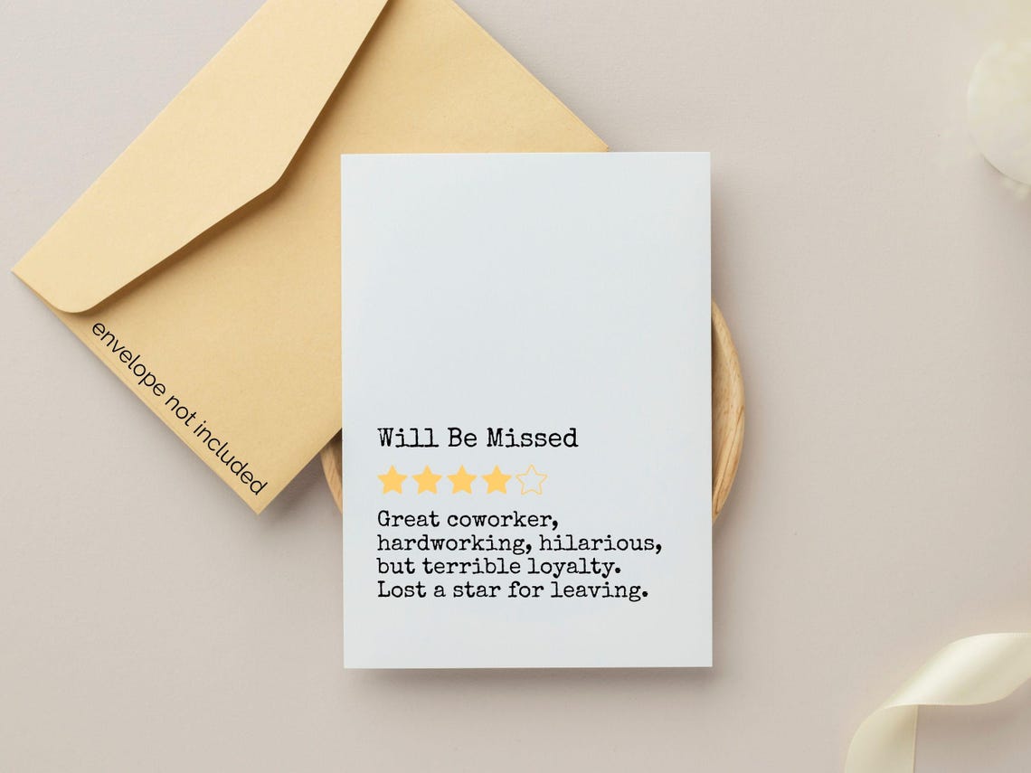 Coworker Will Miss You Card Leaving for New Job Card Goodbye Card for ...
