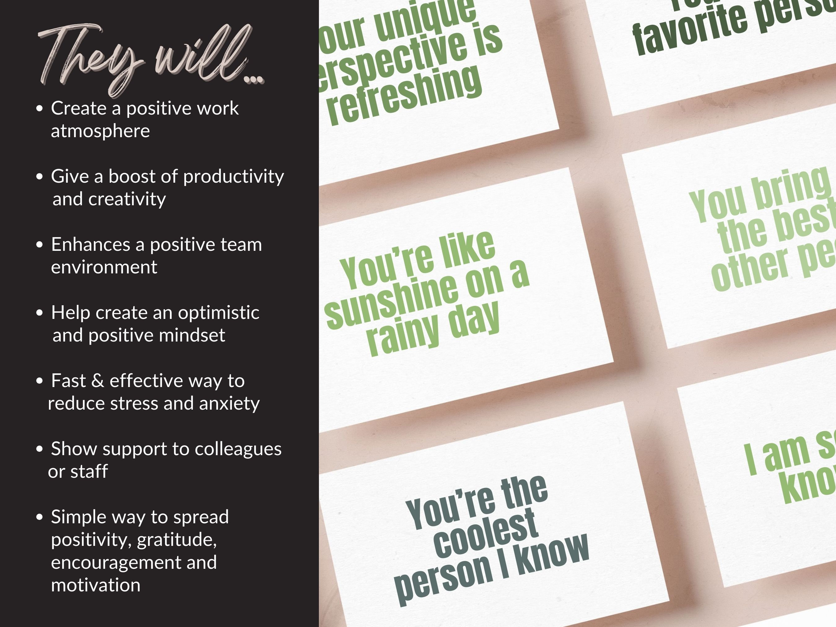 Printable Mini Compliment Cards Uplifting Quote Cards Digital ...