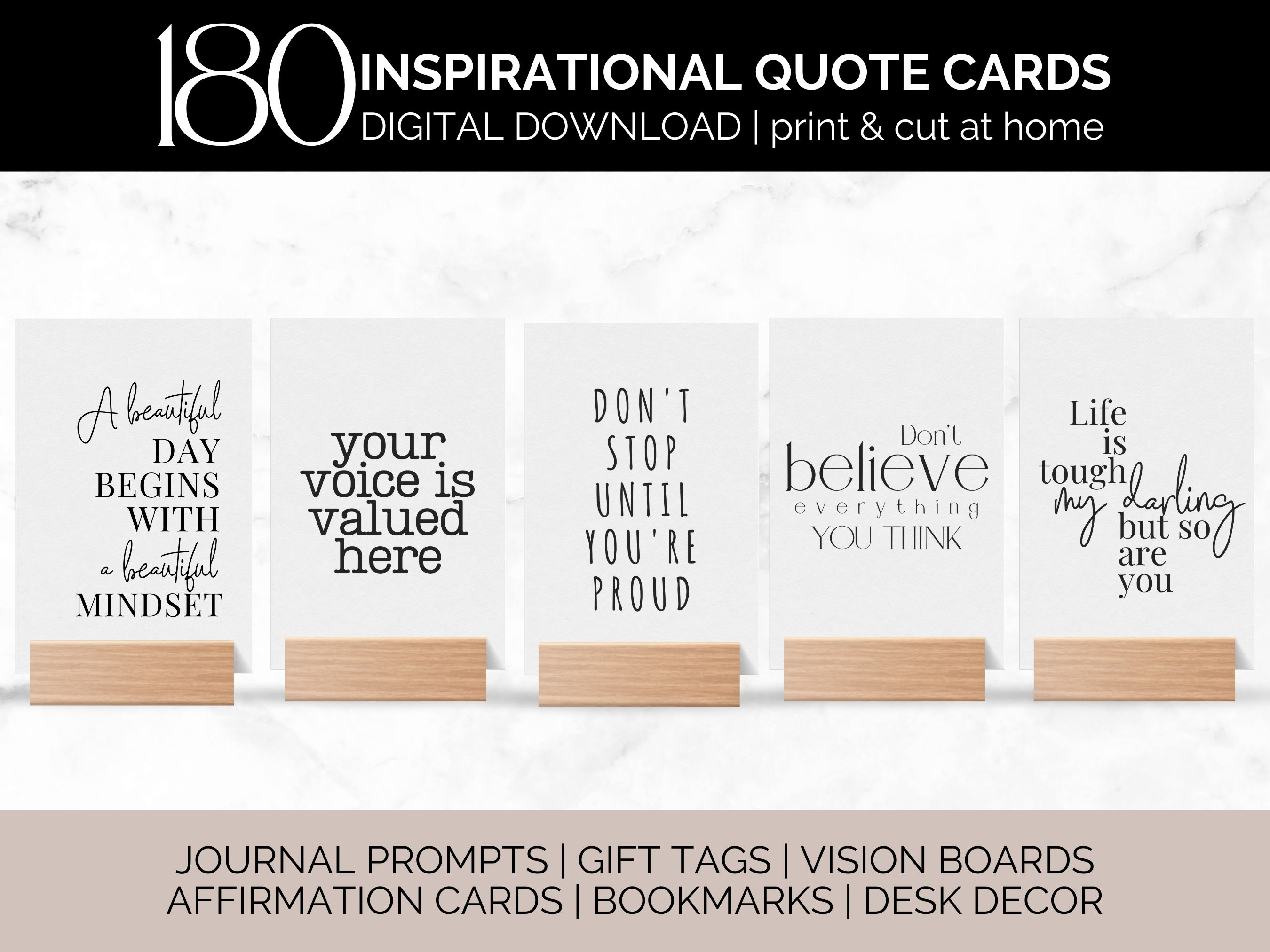Inspirational Quote Cards Printable Affirmation Cards Digital ...
