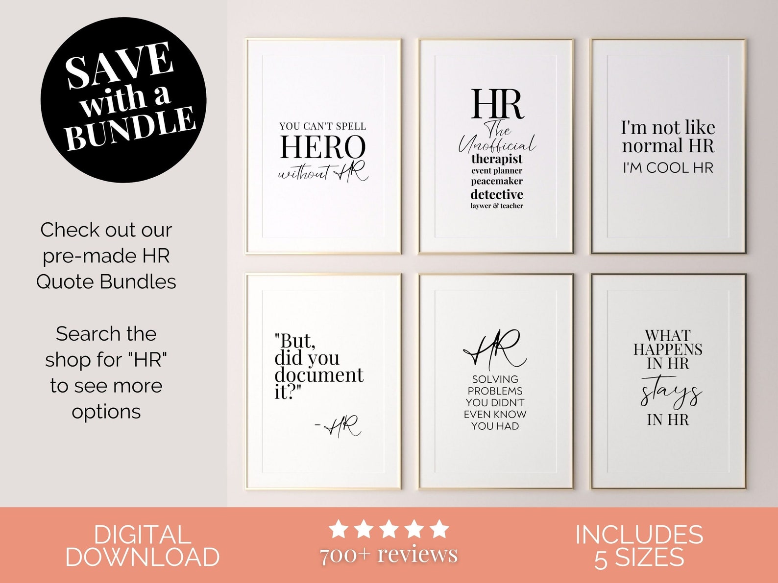 Human Resources Poster HR Office Decor for Women Funny Hr Wall Art ...