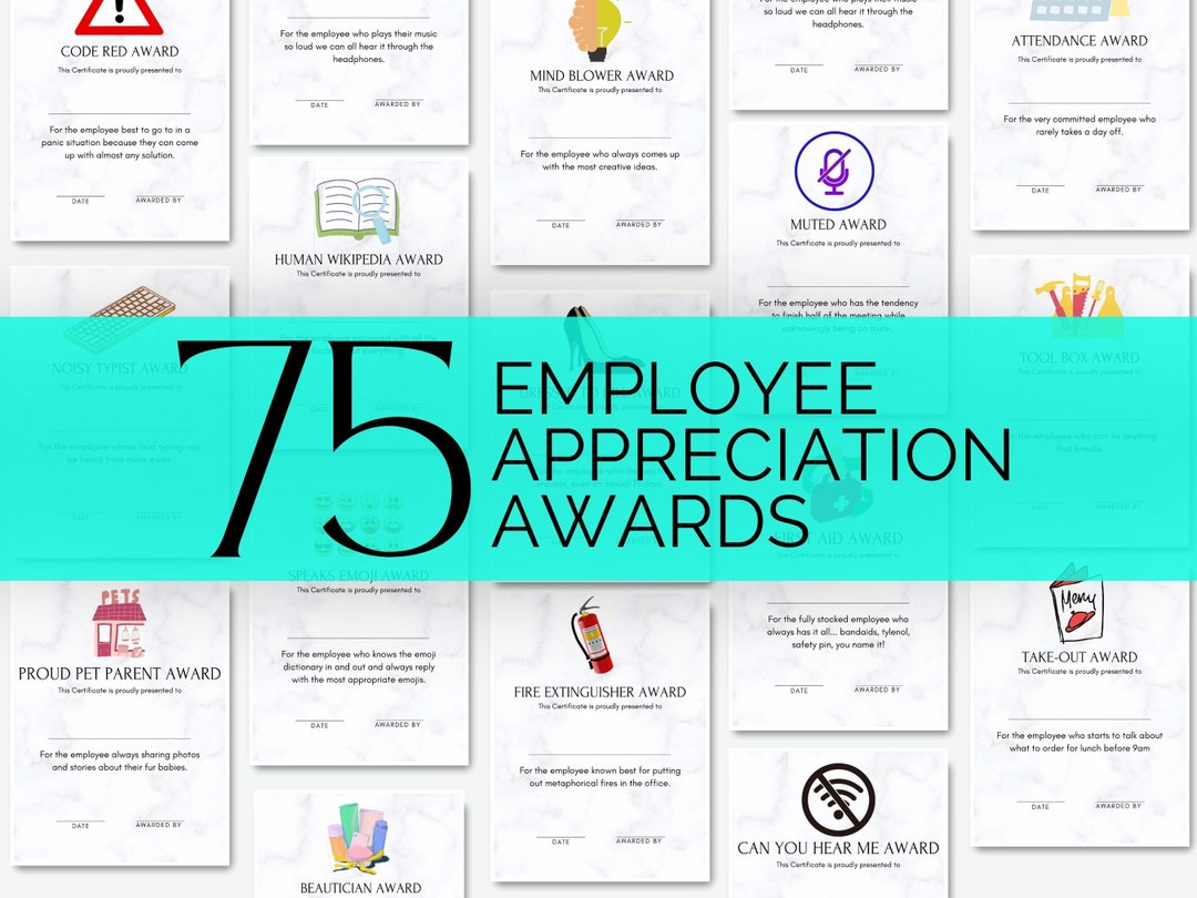 Funny Employee Award Certificates Employee Gift Card Coworker Gift Tags ...