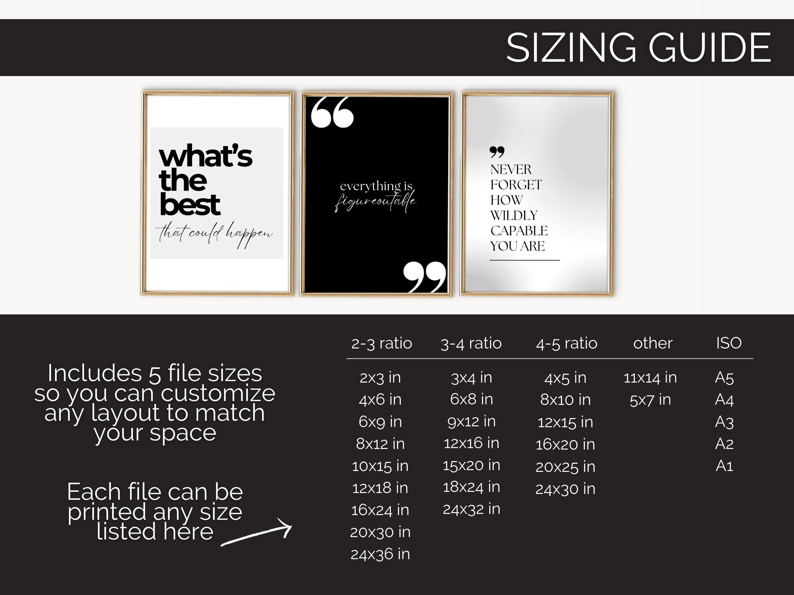 Motivational Mindset Wall Art Set of 3 Inspiring Quote Printable Office ...
