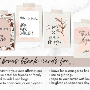 Boho Affirmation Cards Printable Set Inspirational Quote Cards for ...