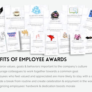Funny Employee Appreciation Award Certificates Coworker Gift Cards ...