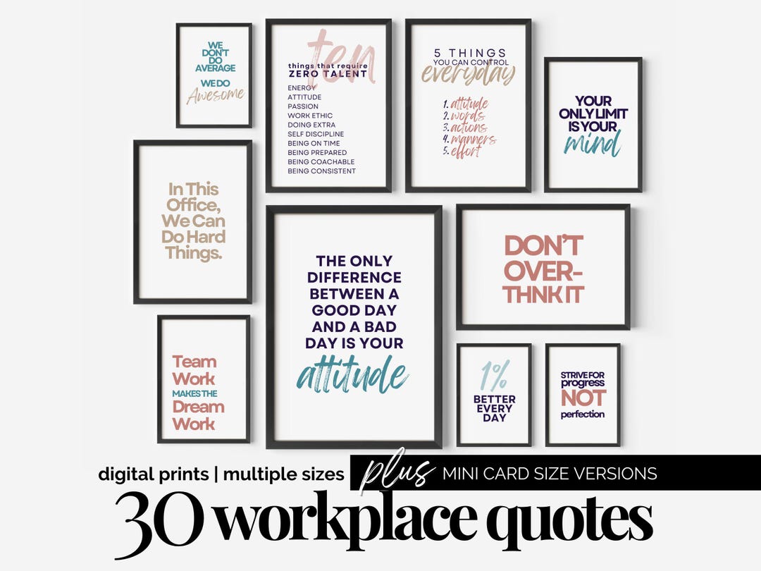 Teamwork Quote Wall Art for Workplace Decor Inspirational Quote Print ...