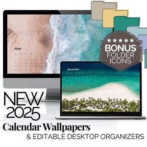 2025 Monthly Desktop Wallpaper Ocean Desktop Background Beachy Computer ...