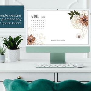 Desktop Wallpaper Floral, Desktop Background Wallpaper, 2024 Monthly ...