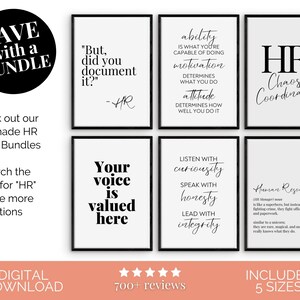 Human Resources Office Quotes HR Office Decor Human Resources Print HR ...