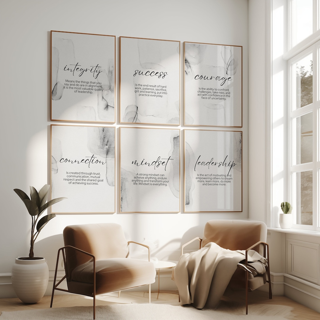 Office Decor for Women HR Office Poster Bundle Inspirational Art Home ...