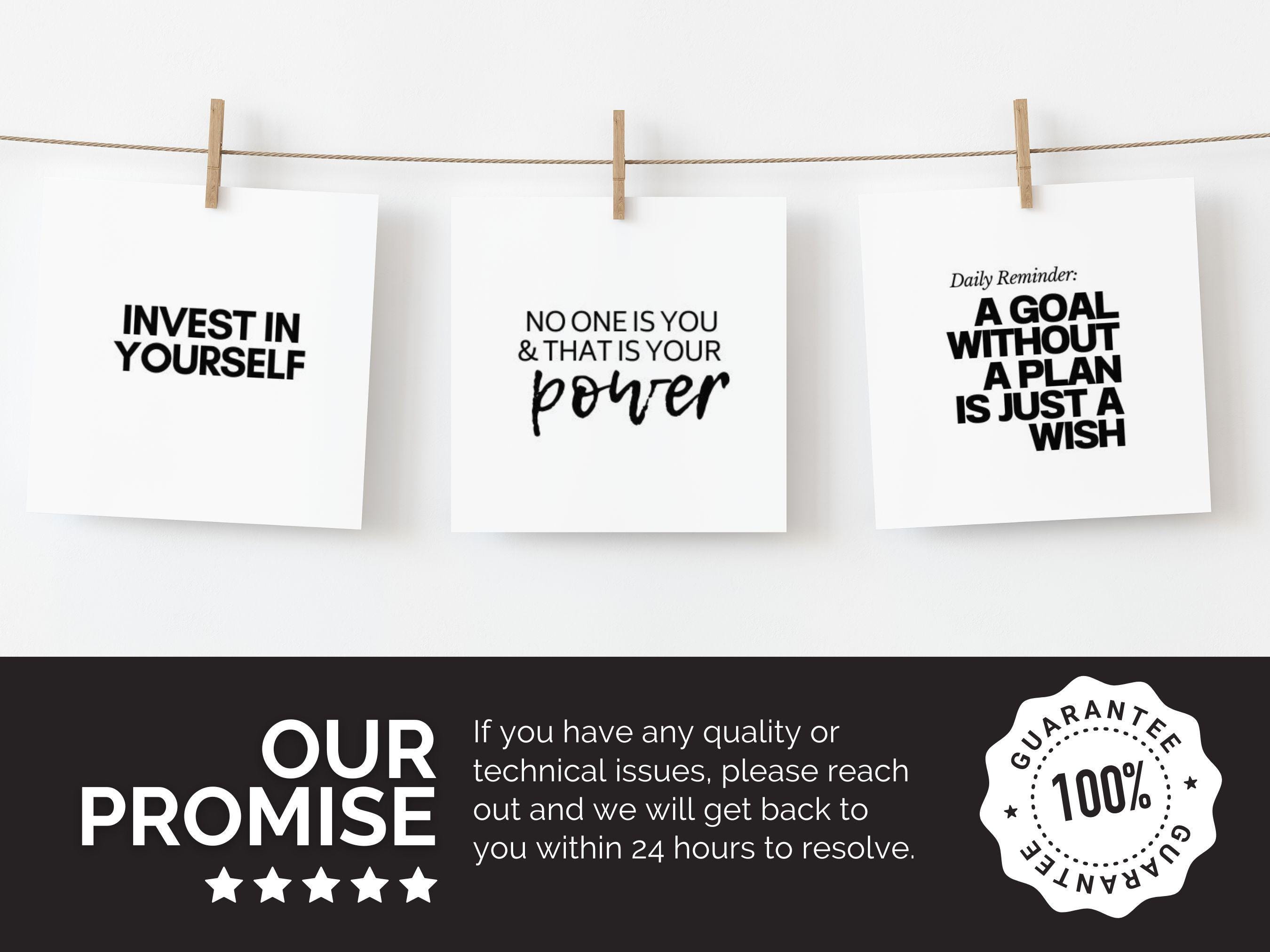 Motivational Quote Planner Cards Daily Affirmations Downloadable ...