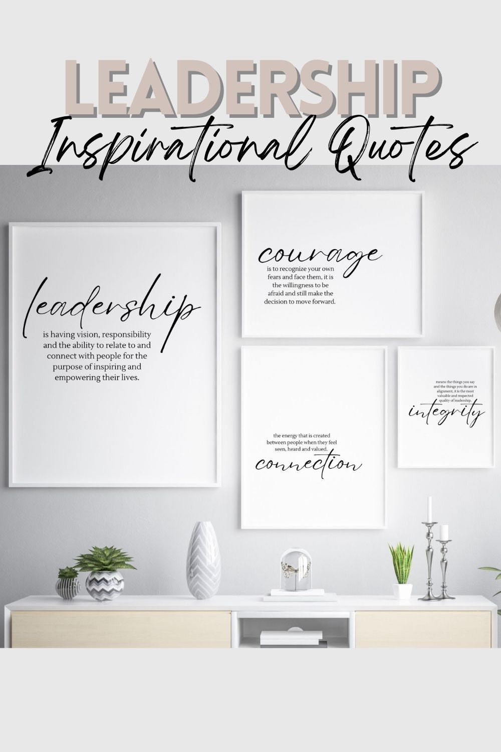 Leadership Quotes Office Decor Printable Leadership Wall Art Set of 5 ...