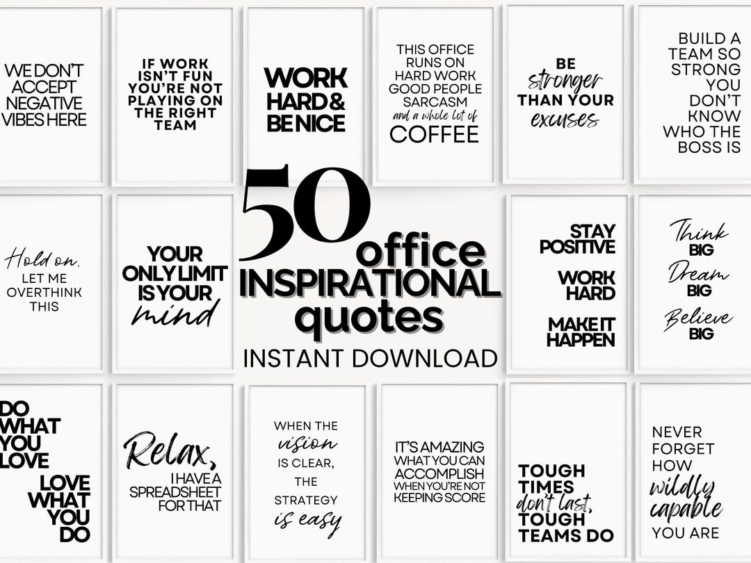 Teamwork Quote Print Bundle, Team Motivation Posters, Inspirational ...