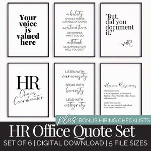 HR Office Decor, Human Resources Wall Art, Printable - Etsy