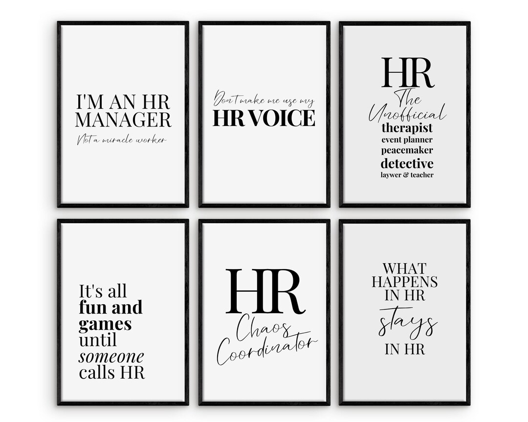 HR Office Decor for Women Office Wall Art Human Resources - Etsy