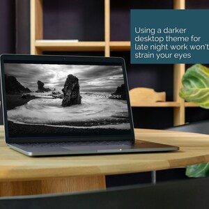 2024 Desktop Calendar Wallpaper, Digital Calendar Desktop, Dark Theme ...