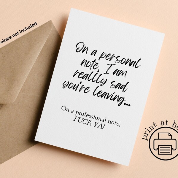 Quitting Job Card - Etsy