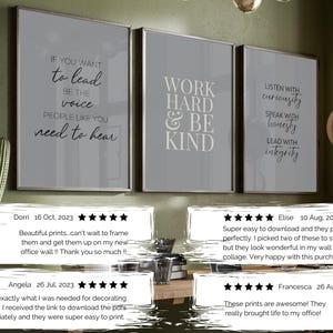 Motivational Work Poster Bundle Colorful Prints for Office Wall Art ...
