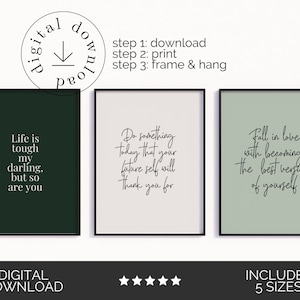 Green Office Decor, Inspirational Quote Posters, Motivational Office ...