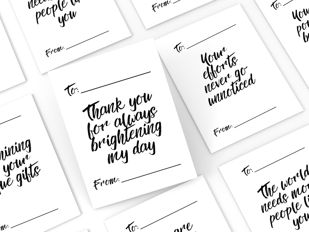 Personalized Gratitude Cards, Words of Encouragement for Employees ...