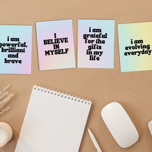 Gradient Affirmation Cards Printable Set of Inspirational - Etsy