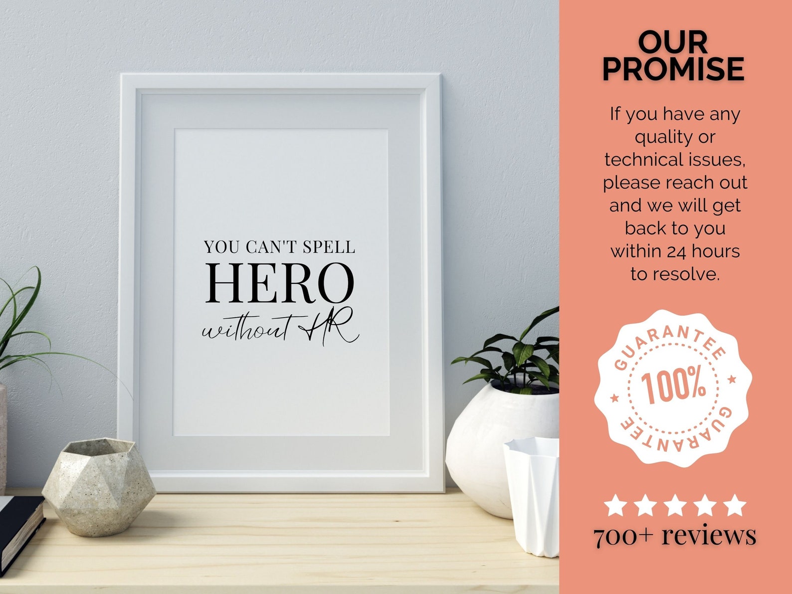 Human Resources Poster HR Office Decor for Women Funny Hr Wall Art ...