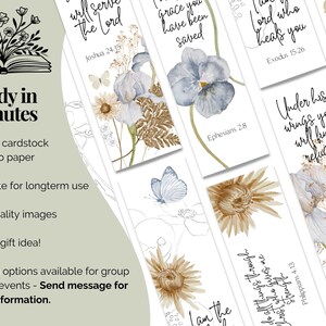 Christian Bookmark Set Bible Verses Digital Bookmark Bundle Scripture ...