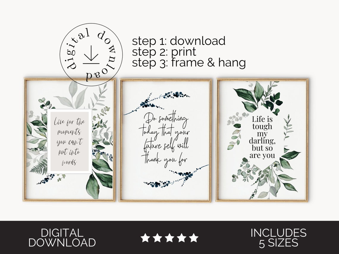 Inspirational Wall Art Office Decor Women Quotes About Life Gallery ...