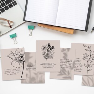 Daily Gratitude Cards Encouragement Cards Printable Positive ...