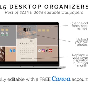 Desktop Wallpaper, Digital Desktop Organizer, Desktop Background ...