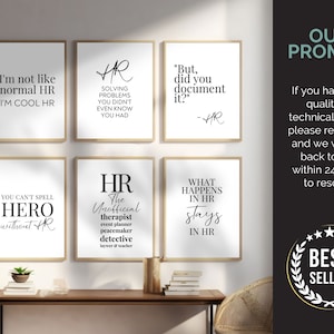 HR Office Decor for Women Office Wall Art Human Resources Funny Quote ...