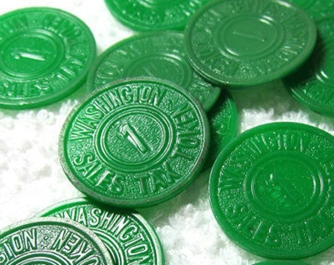 Ten Washington State Tax Tokens Depression Era Green Plastic - Etsy