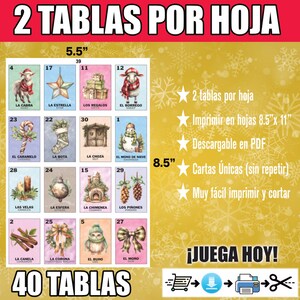 Loteria Navidad Para Imprimir En Espanol Ingles Loteria De Navidad ...