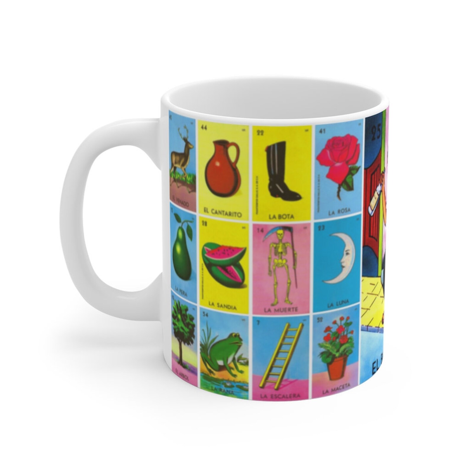Mexican Bingo Mug El Borracho Taza Para Regalo Mexican Loteria - Etsy