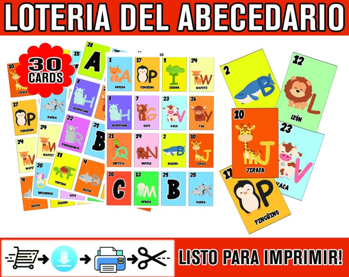 Loteria Del Abecedario Para Imprimir Loteria Didactica Educativa Del ...